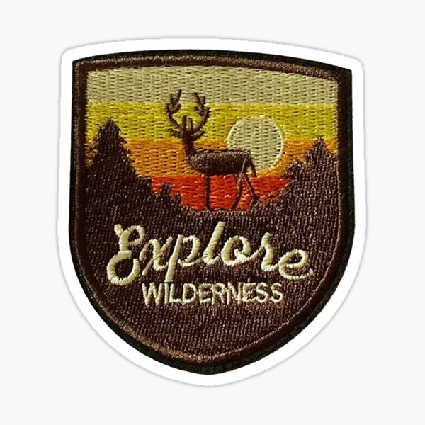 "Explore Wilderness Sticker" Sticker for Sale by designolo | Redbubble