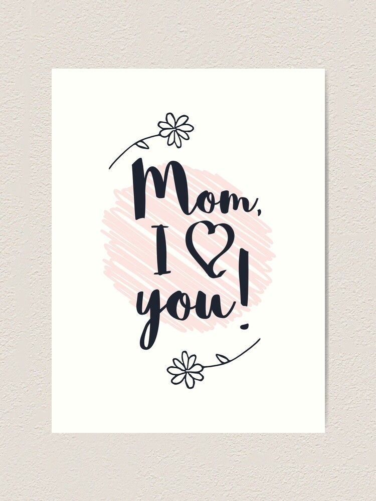 Impression artistique « fond de fête des mères dessiné à la main jaime ...