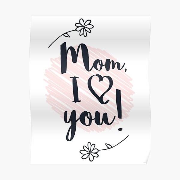 Poster « fond de fête des mères dessiné à la main jaime ma mère jour je ...