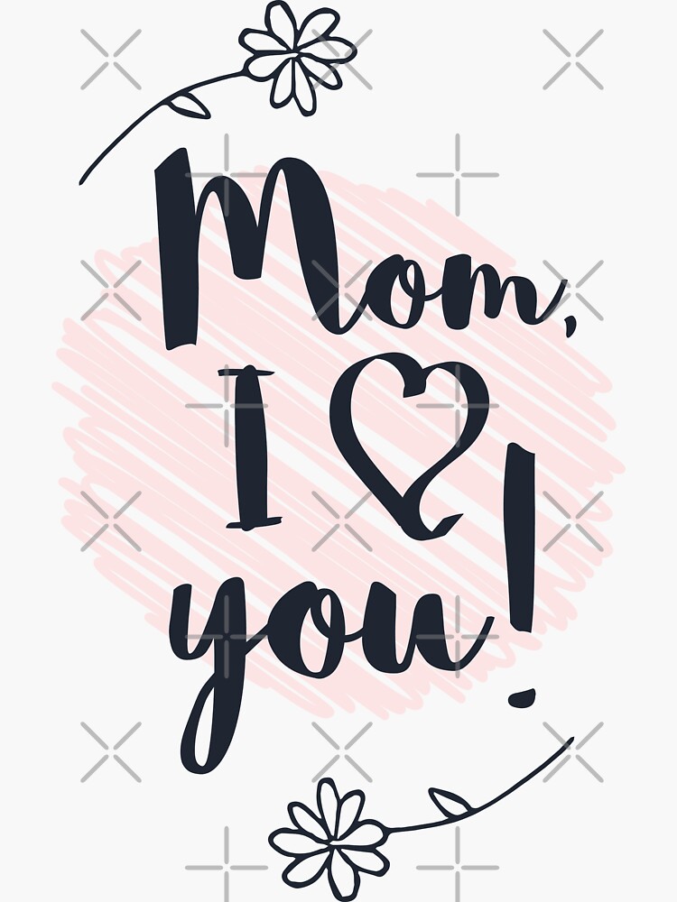 Sticker « fond de fête des mères dessiné à la main jaime ma mère jour ...