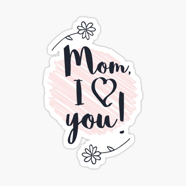 Sticker « fond de fête des mères dessiné à la main jaime ma mère jour ...