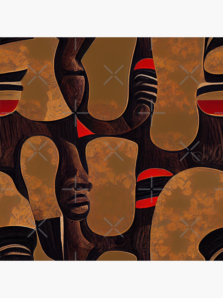 "African antique motives" Sticker for Sale by FewCaratArt | Redbubble