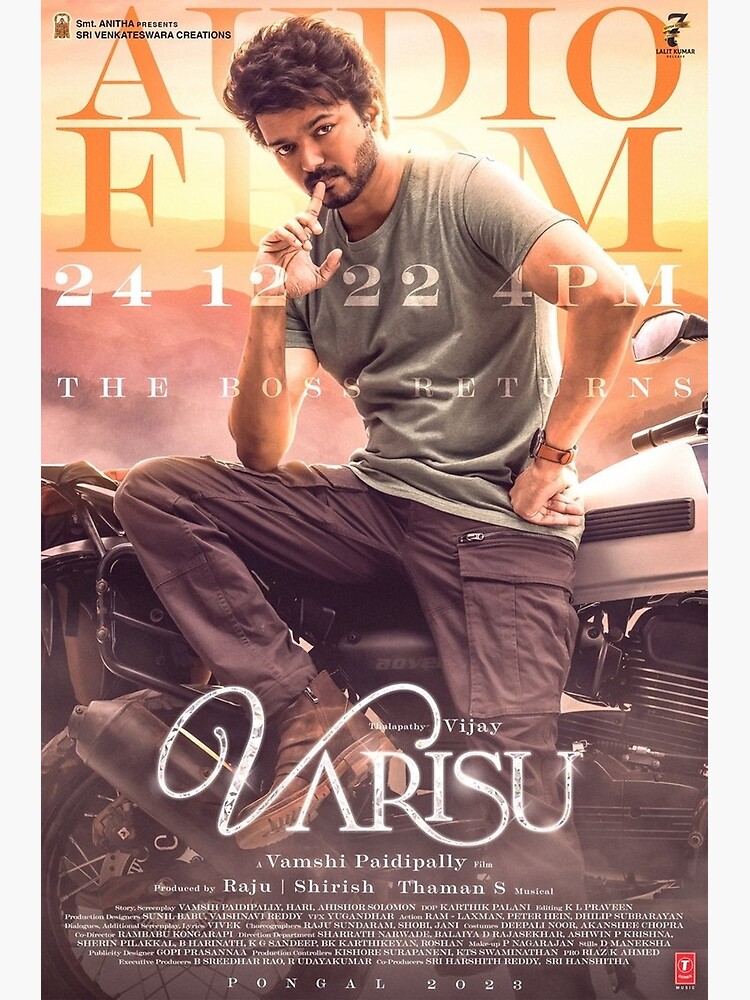 "VIJAY VARISU" Poster for Sale by Srirangarakesh | Redbubble
