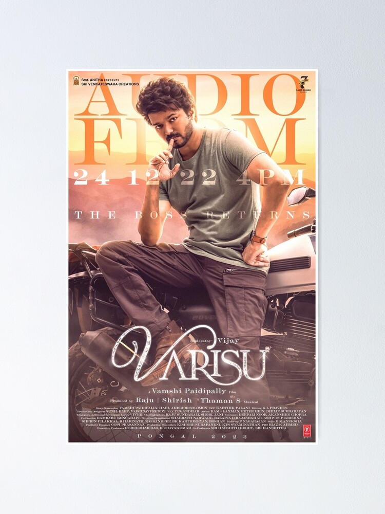 "VIJAY VARISU" Poster for Sale by Srirangarakesh | Redbubble