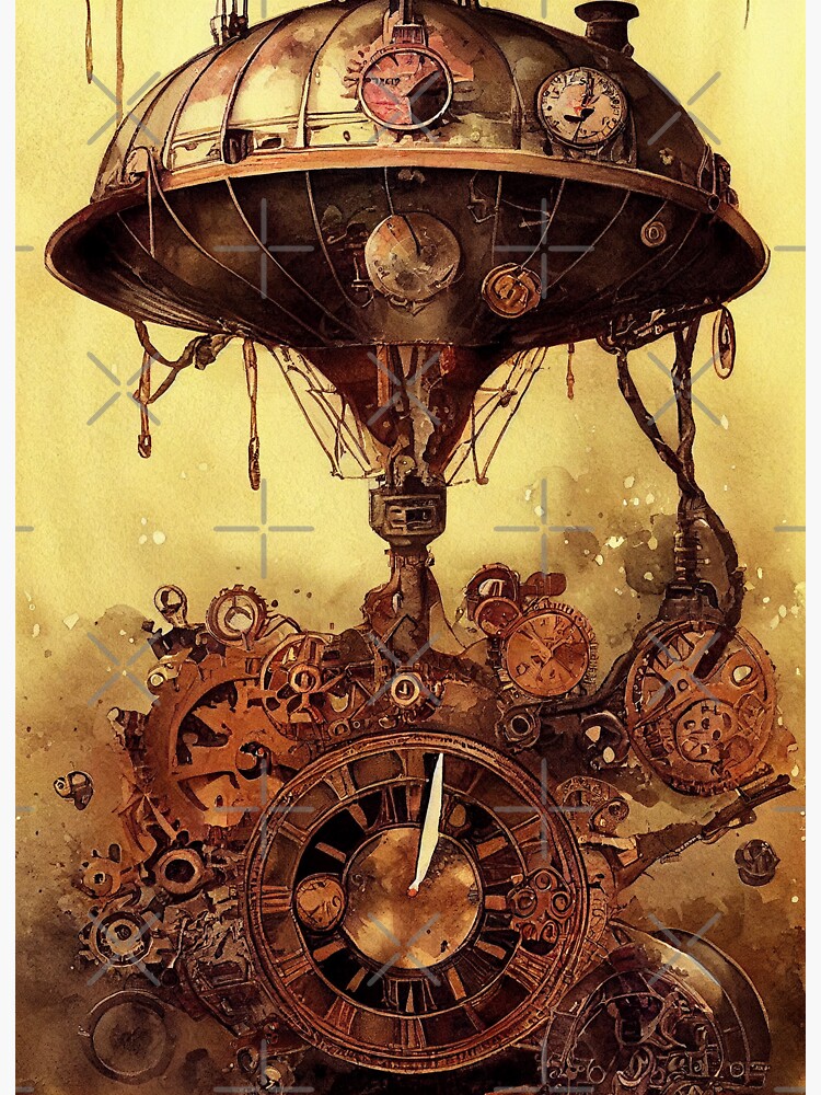 "Steampunk Rusty Machines Watercolor" Sticker for Sale by ORIGENcreate ...