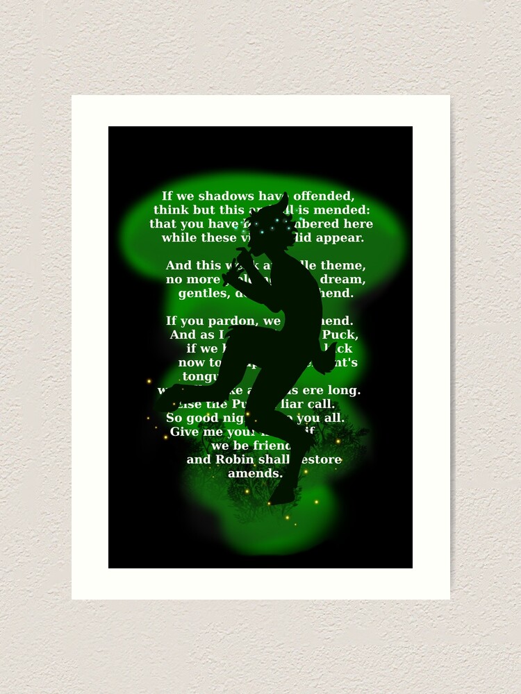 ""If We Shadows Have Offended"" Art Print for Sale by JulianGreystok ...