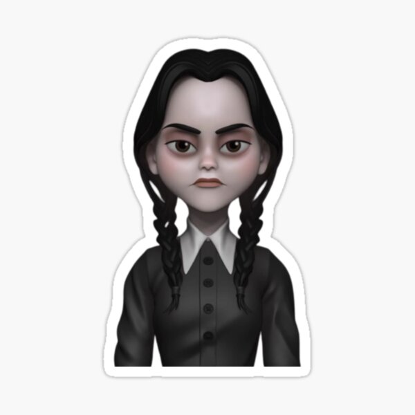 "sticker wednesday addams" Sticker for Sale by one-top | Redbubble