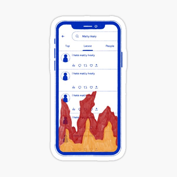 "The 1975 - Scrolling Through Hell" Sticker for Sale by fattycattymatty ...