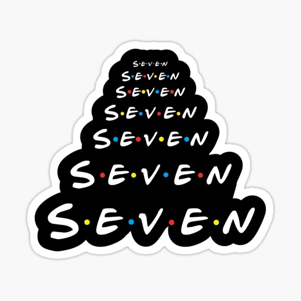 "Seven!" Sticker for Sale by Yulia-mozes | Redbubble