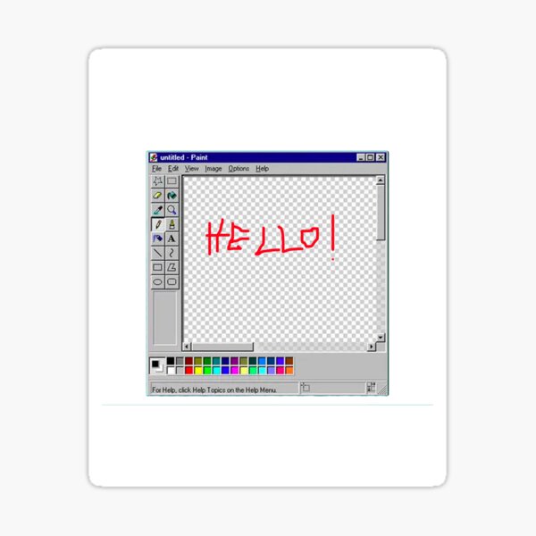 "MS PAINT" Sticker for Sale by Vapes-ubboi | Redbubble