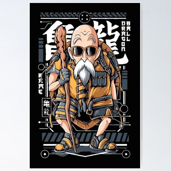 "Master roshi dragon ball z cartoon fan art" Poster for Sale by Sovik ...
