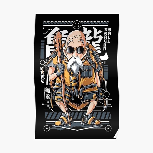 "Master roshi dragon ball z cartoon fan art" Poster for Sale by ...