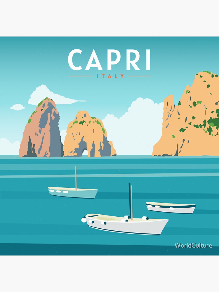 "Capri Italy" Sticker for Sale by WorldCulture | Redbubble