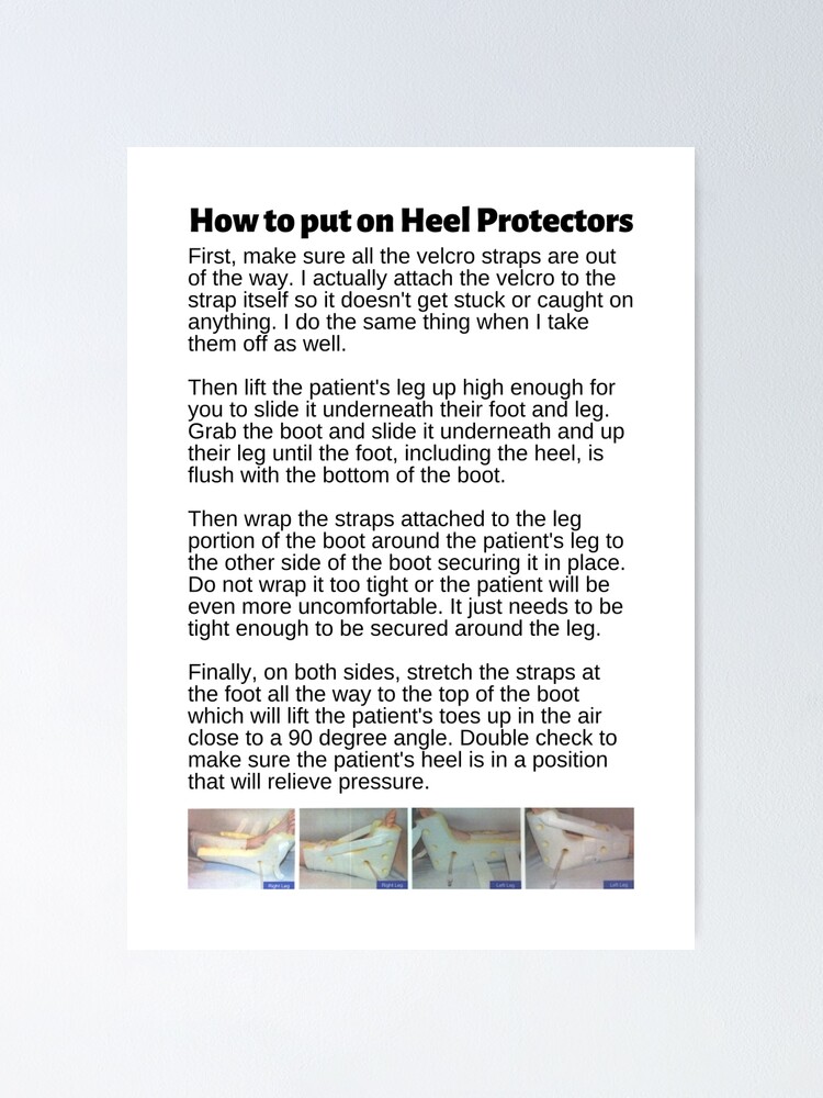 "How to put on Heel Protectors Infographic" Poster for Sale by ...