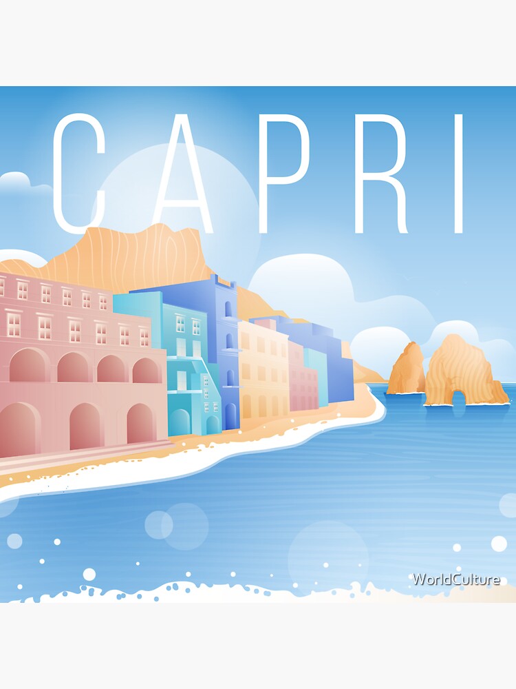 "Capri Beach" Sticker for Sale by WorldCulture | Redbubble