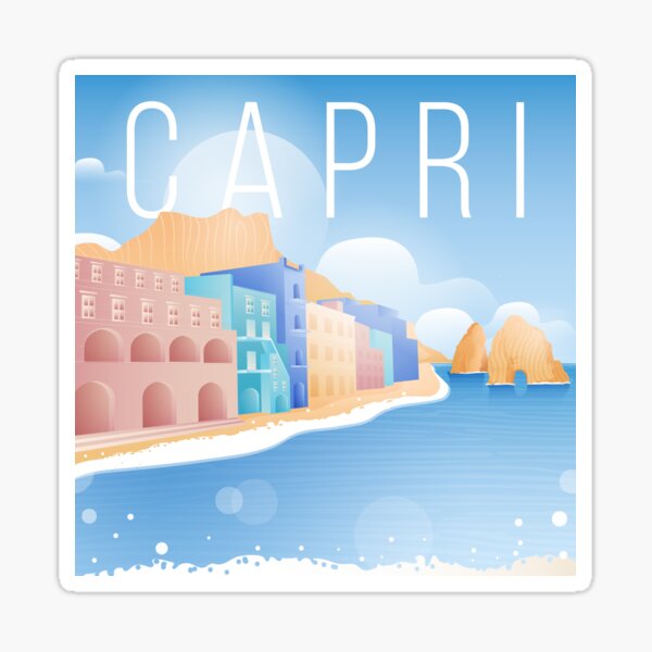 "Capri Beach" Sticker for Sale by WorldCulture | Redbubble