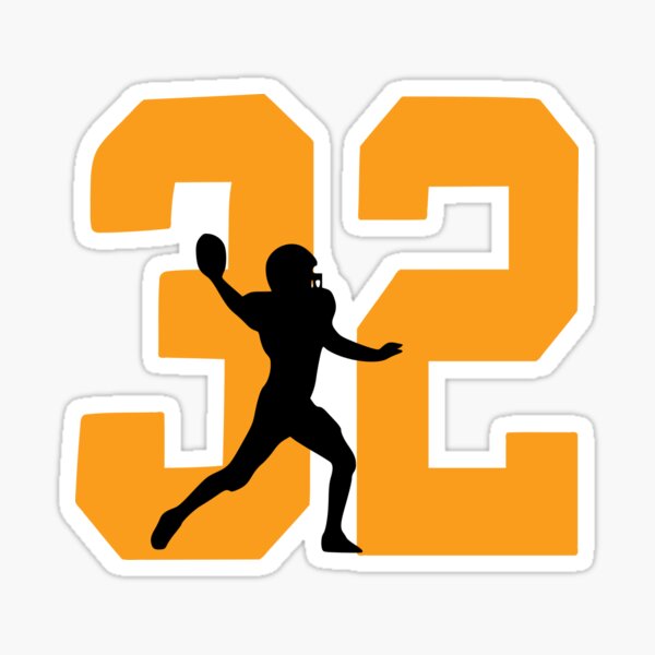 "Franco harris 32" Sticker for Sale by Svgfilms | Redbubble