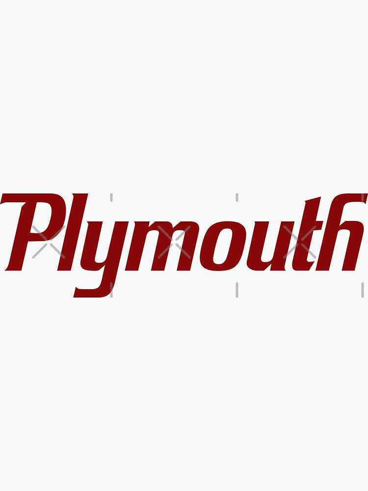 "Plymouth Script - Blood Red" Sticker for Sale by ItsMeRuva | Redbubble