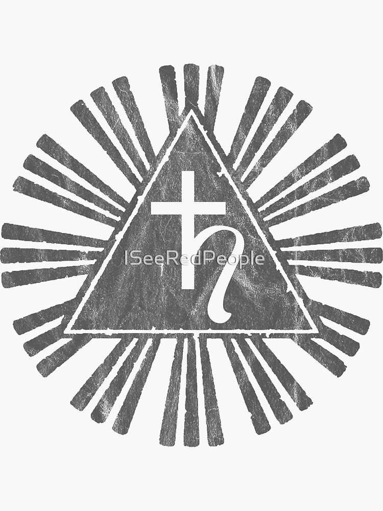 "Triangle Of Saturn - grey" Sticker for Sale by ISeeRedPeople | Redbubble