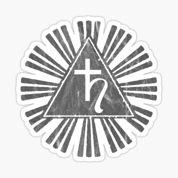 "Triangle Of Saturn - grey" Sticker for Sale by ISeeRedPeople | Redbubble
