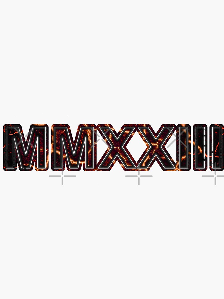 Pegatina «2023, colección de año nuevo, números romanos MMXXIII, #2» de ...