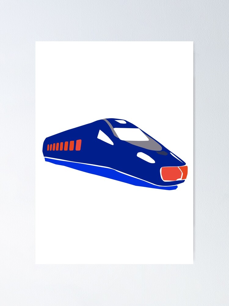 "Train driver trains railway blue red train driving" Poster for Sale by ...
