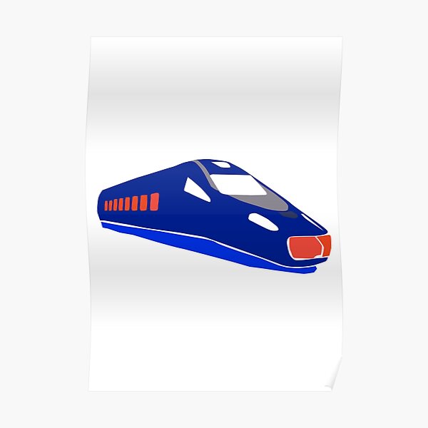 "Train driver trains railway blue red train driving" Poster for Sale by ...