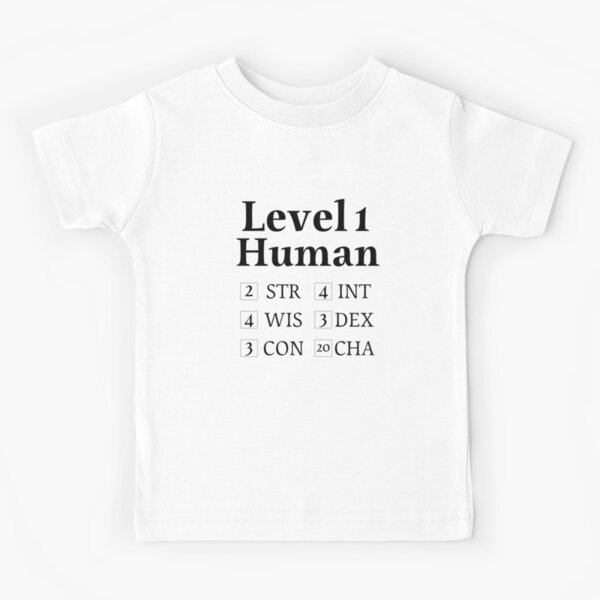 "Level 1 Human Gaming Baby Onesie Ability Stats Featuring High Charisma ...