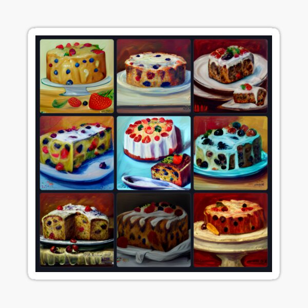"Fruitcake art pack" Sticker for Sale by CinderPress | Redbubble
