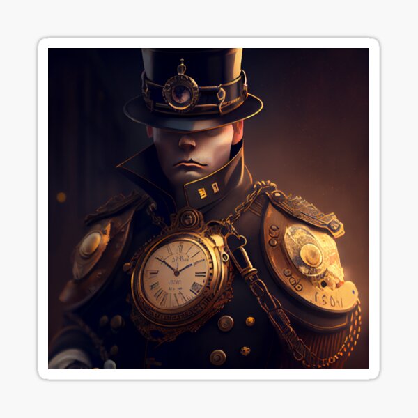 "The Clockwork Constable" Sticker for Sale by LukeAiWalker | Redbubble