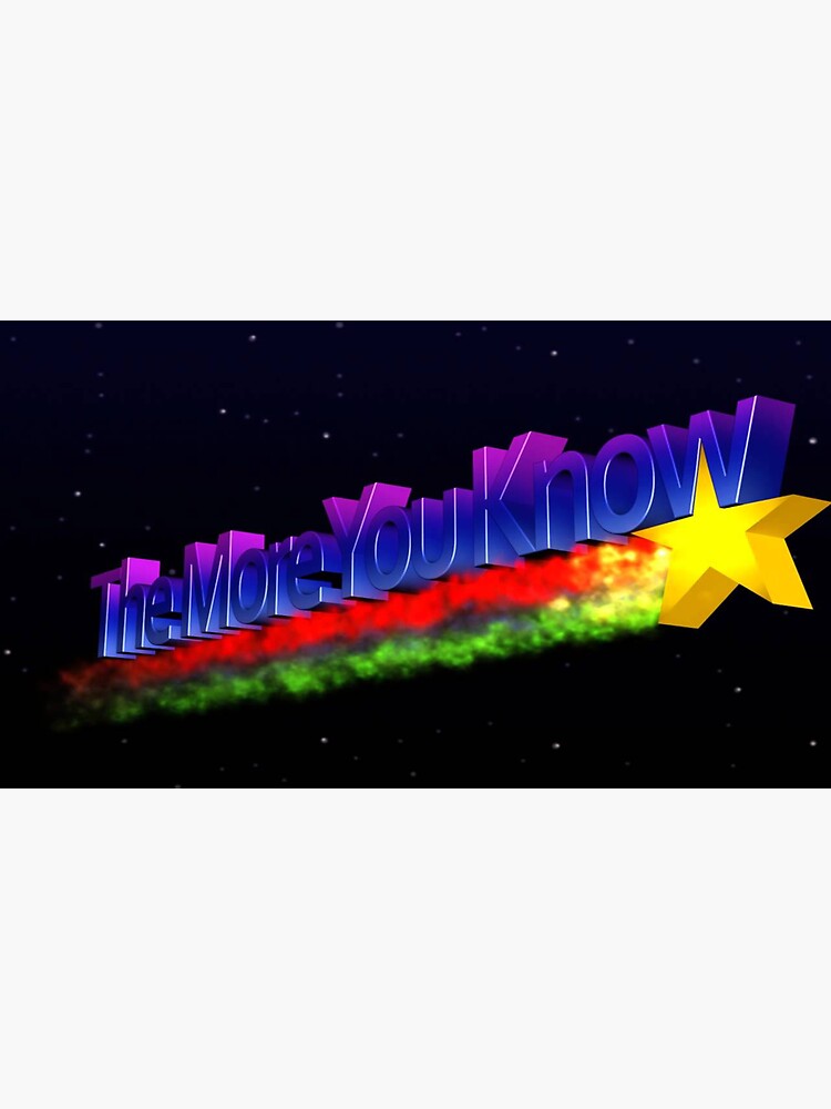 "The More You Know" Sticker for Sale by TheRhinovirus | Redbubble
