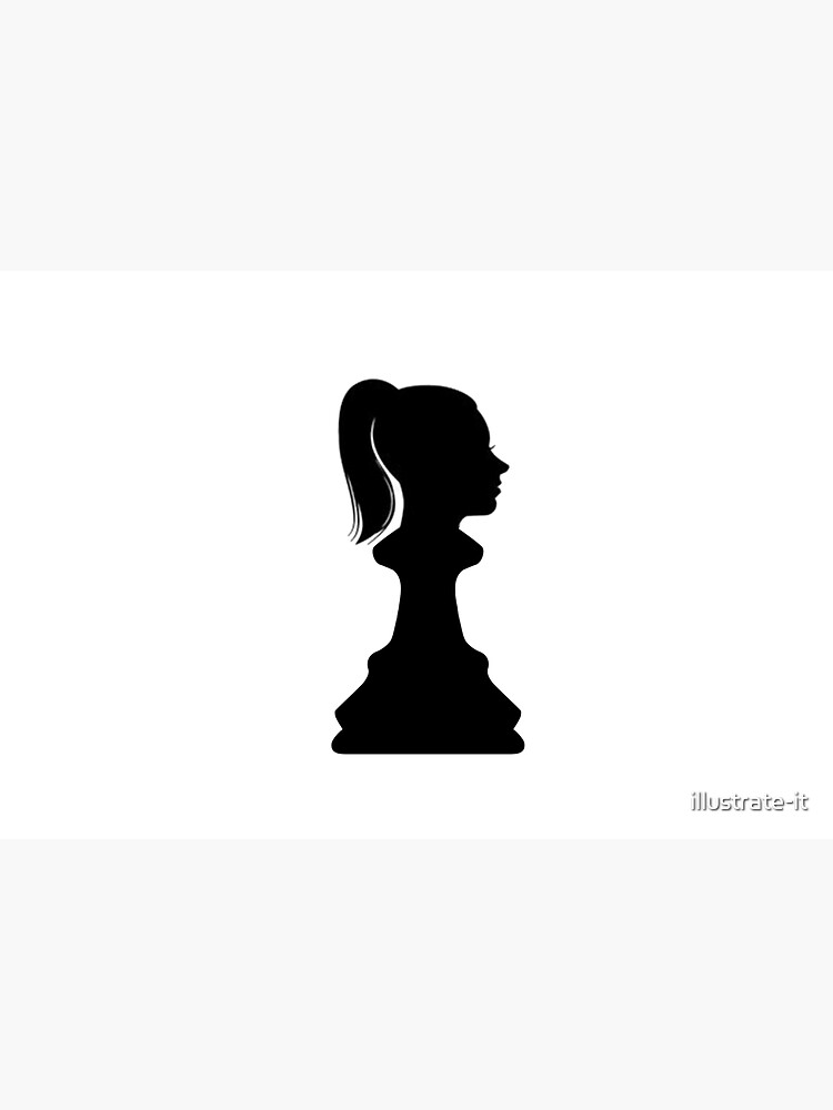 "Chess Lady Pawn " Sticker for Sale by illustrate-it | Redbubble