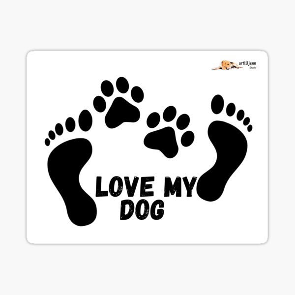 "dog footprints" Sticker for Sale by Art13jenn | Redbubble