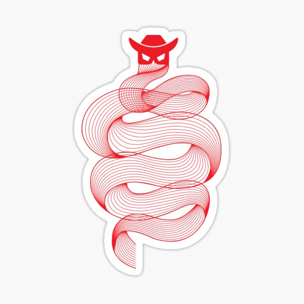 "Fringe Snake" Sticker for Sale by OodlesDeDoodles | Redbubble