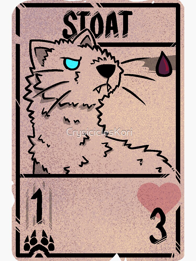 "Inscryption Stoat" Sticker for Sale by CrysiciclesKori | Redbubble
