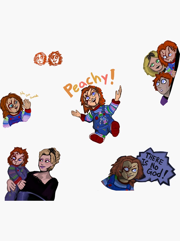 "Chucky Set Two" Sticker for Sale by PrismaGirl | Redbubble
