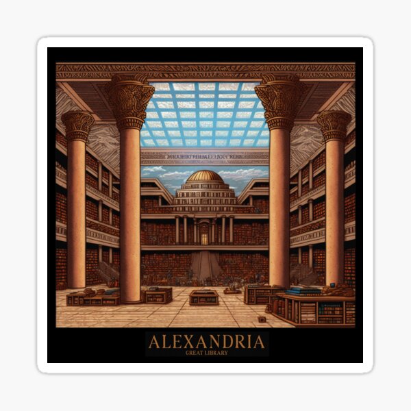 "Library of Alexandria" Sticker for Sale by History World | Redbubble