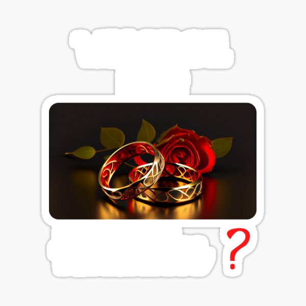 "Will You Marry Me? 1 (en) Marriage Proposal" Sticker for Sale by PD ...