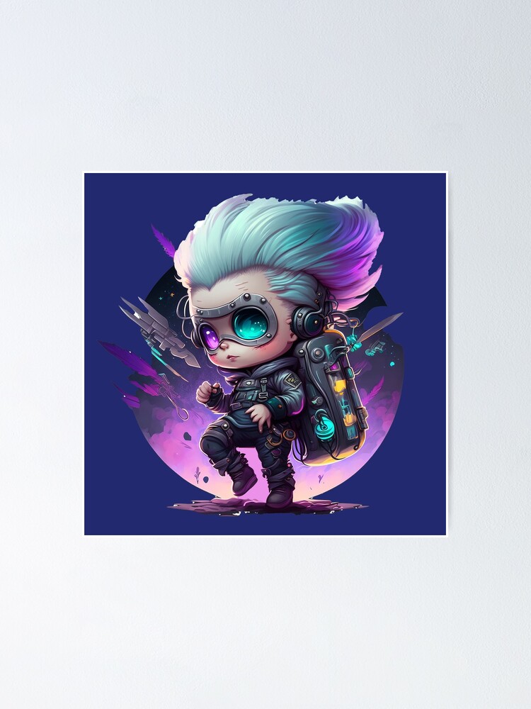 "Chibi in Space" Poster for Sale by Bits-X-Pieces | Redbubble