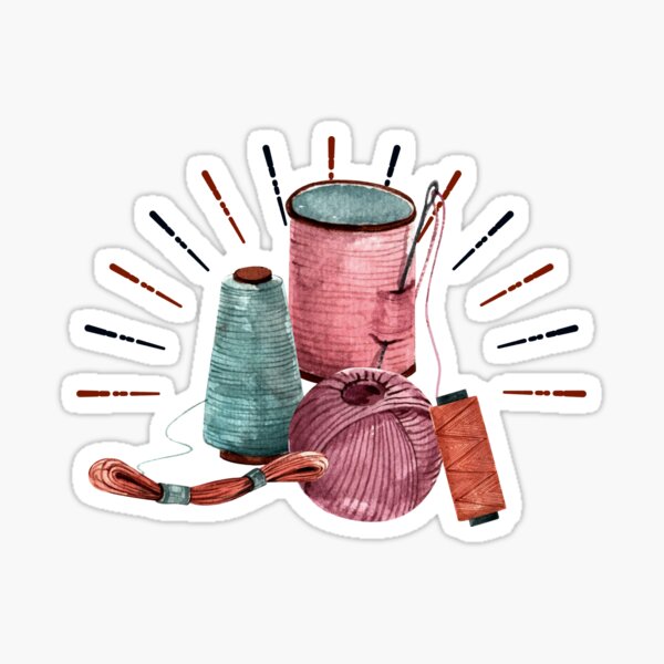 "Knitting Thread" Sticker for Sale by Mio-nigo | Redbubble