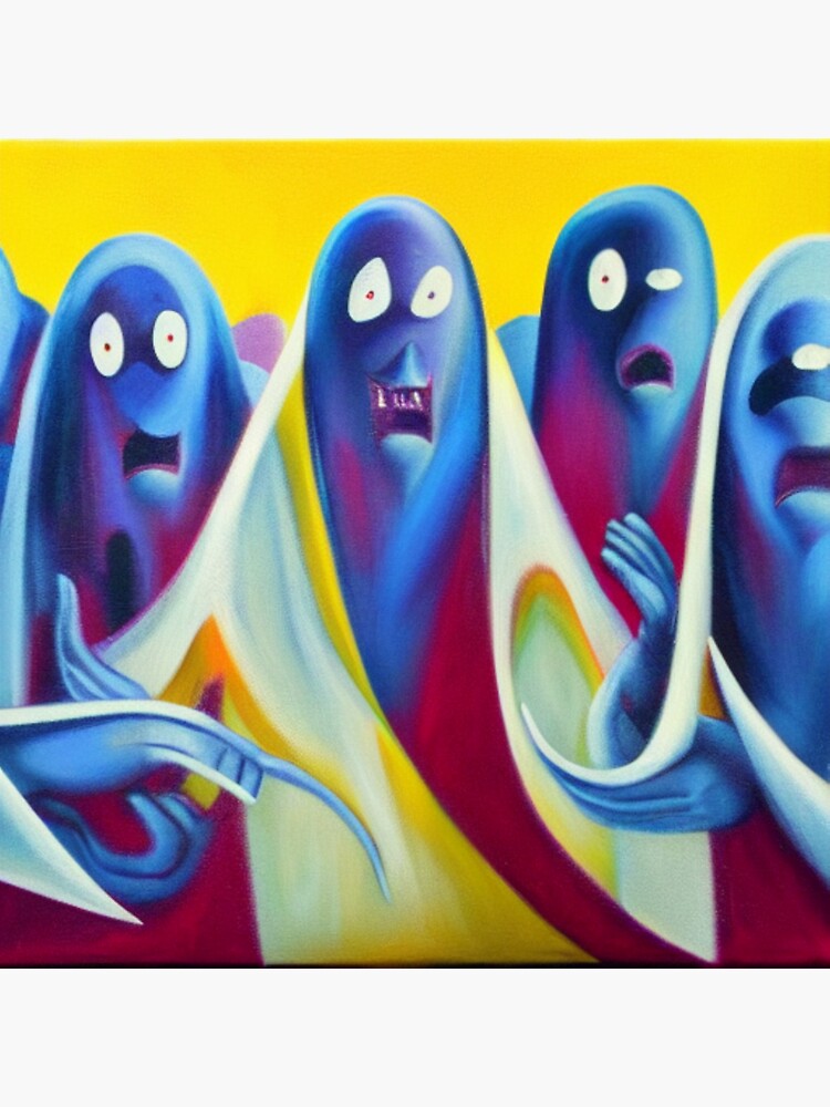 "Psycho Madness - Blue Ghosts" Sticker for Sale by PsychoMadness ...
