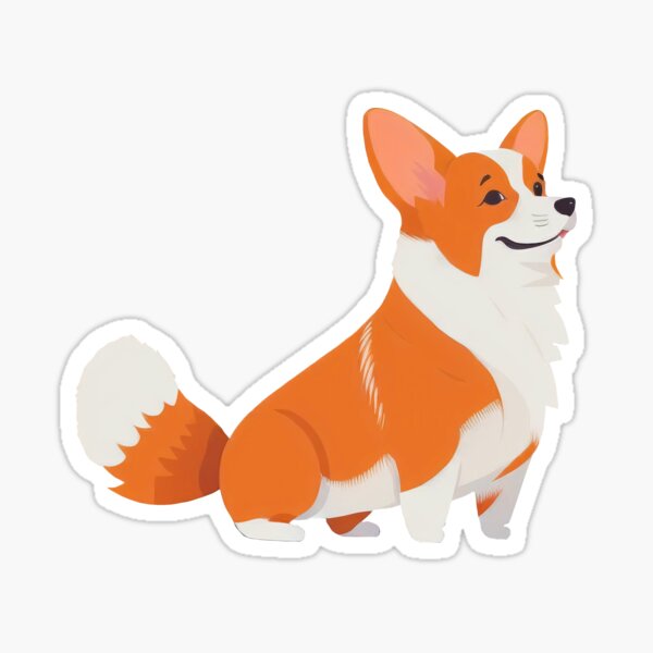 "Adorable Corgi" Sticker for Sale by OnPotion | Redbubble