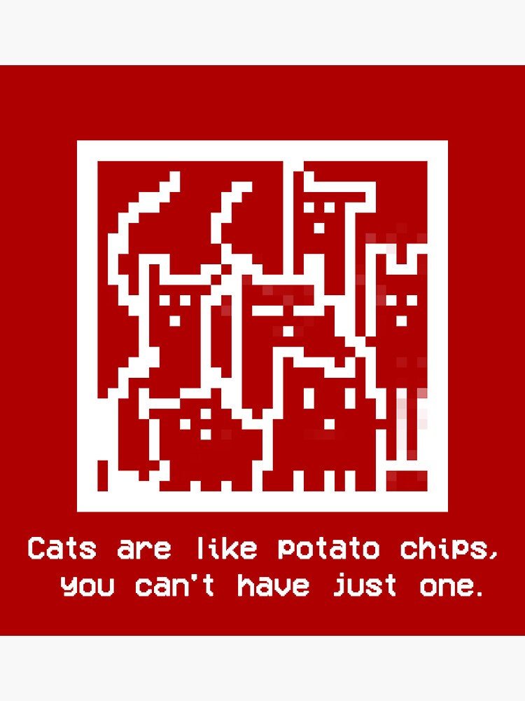 "Cats are Like Potato Chips" Sticker for Sale by Pavijannn | Redbubble