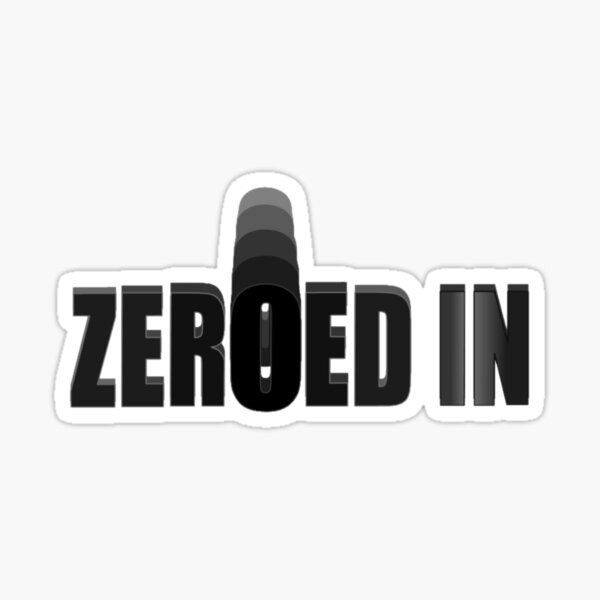 "Zer0ed In" Sticker for Sale by PurpleSneaker | Redbubble