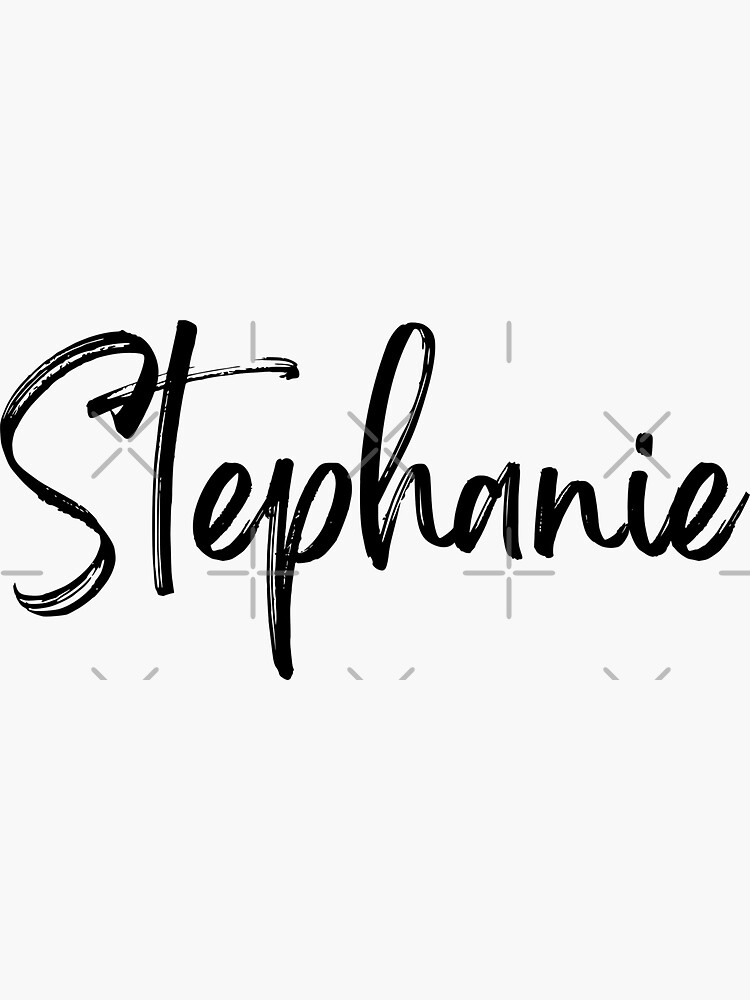 "Stephanie name" Sticker for Sale by silverwmiracle | Redbubble