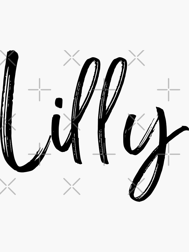 "Lilly name" Sticker for Sale by silverwmiracle | Redbubble