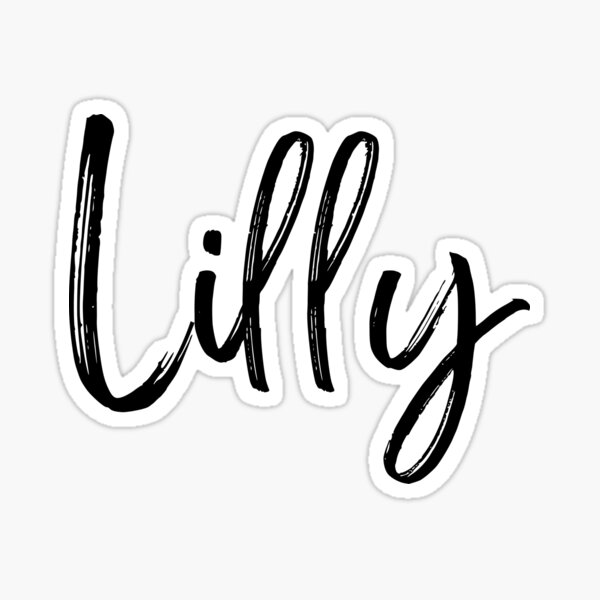 Lilly Name Sticker For Sale By Silverwmiracle Redbubble