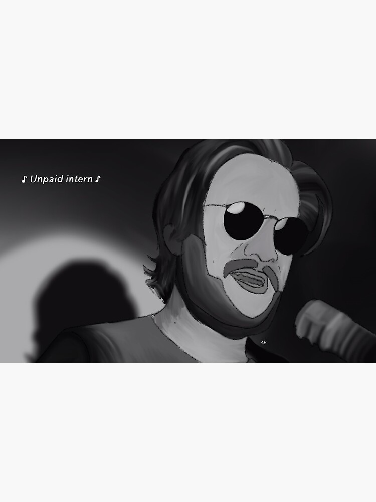 "Bo Burnham Unpaid Intern" Sticker for Sale by captaincherry7 | Redbubble