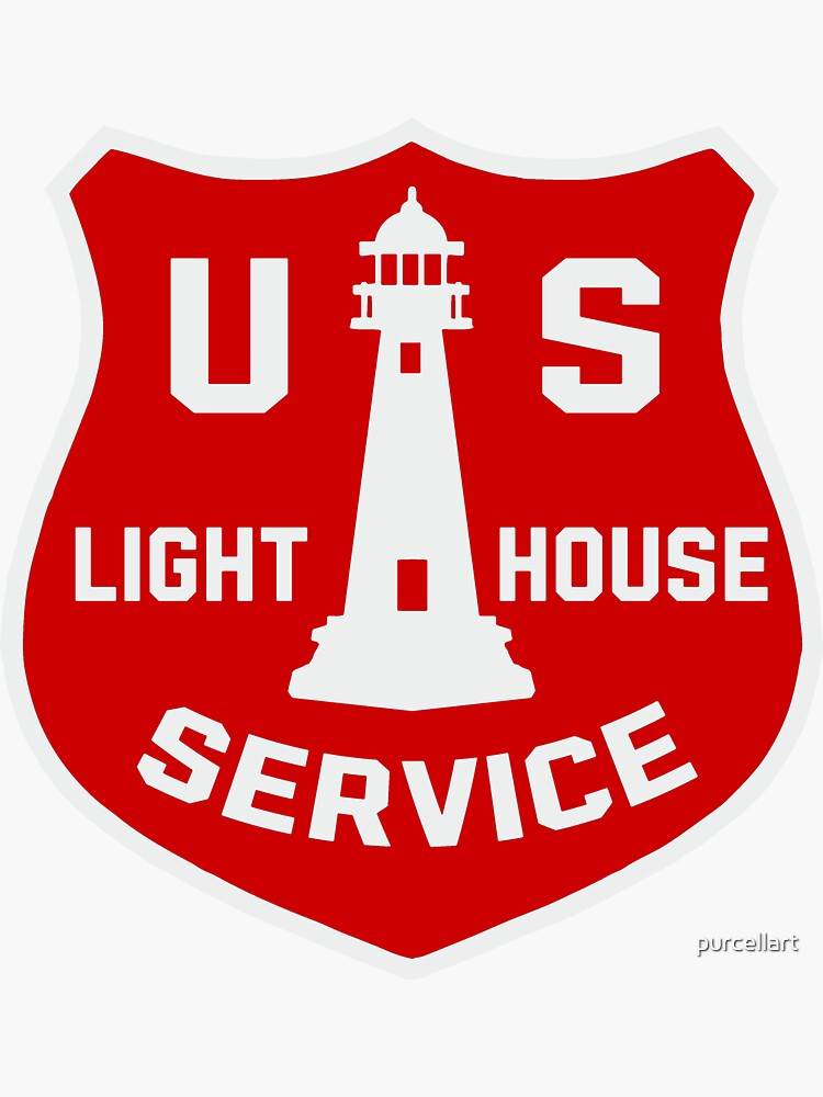 "US Lighthouse Service" Sticker for Sale by purcellart | Redbubble