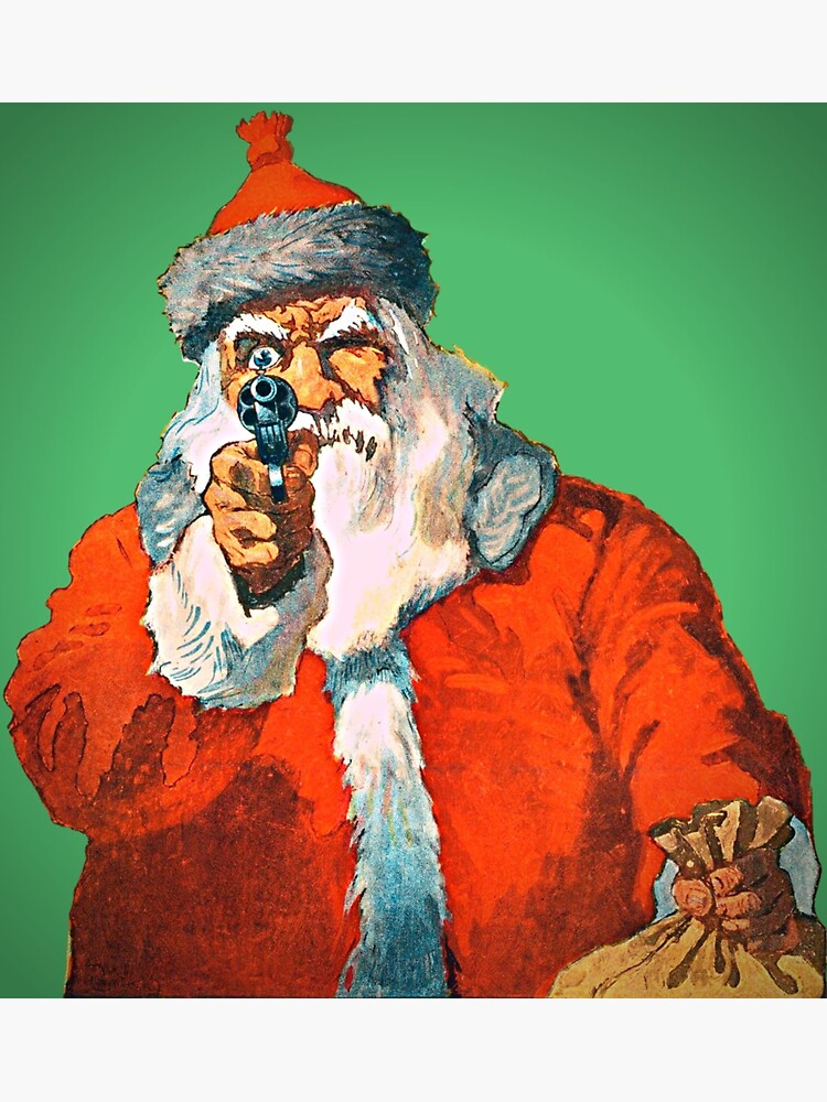 "Santa with a gun" Sticker for Sale by AhmadKey | Redbubble